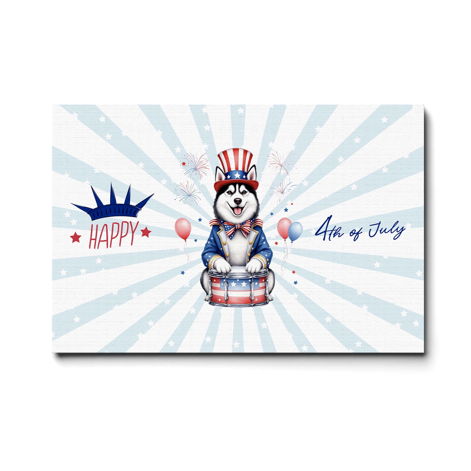 Happy 4th of July Patriotic Siberian Husky Marching Band Uniform ...