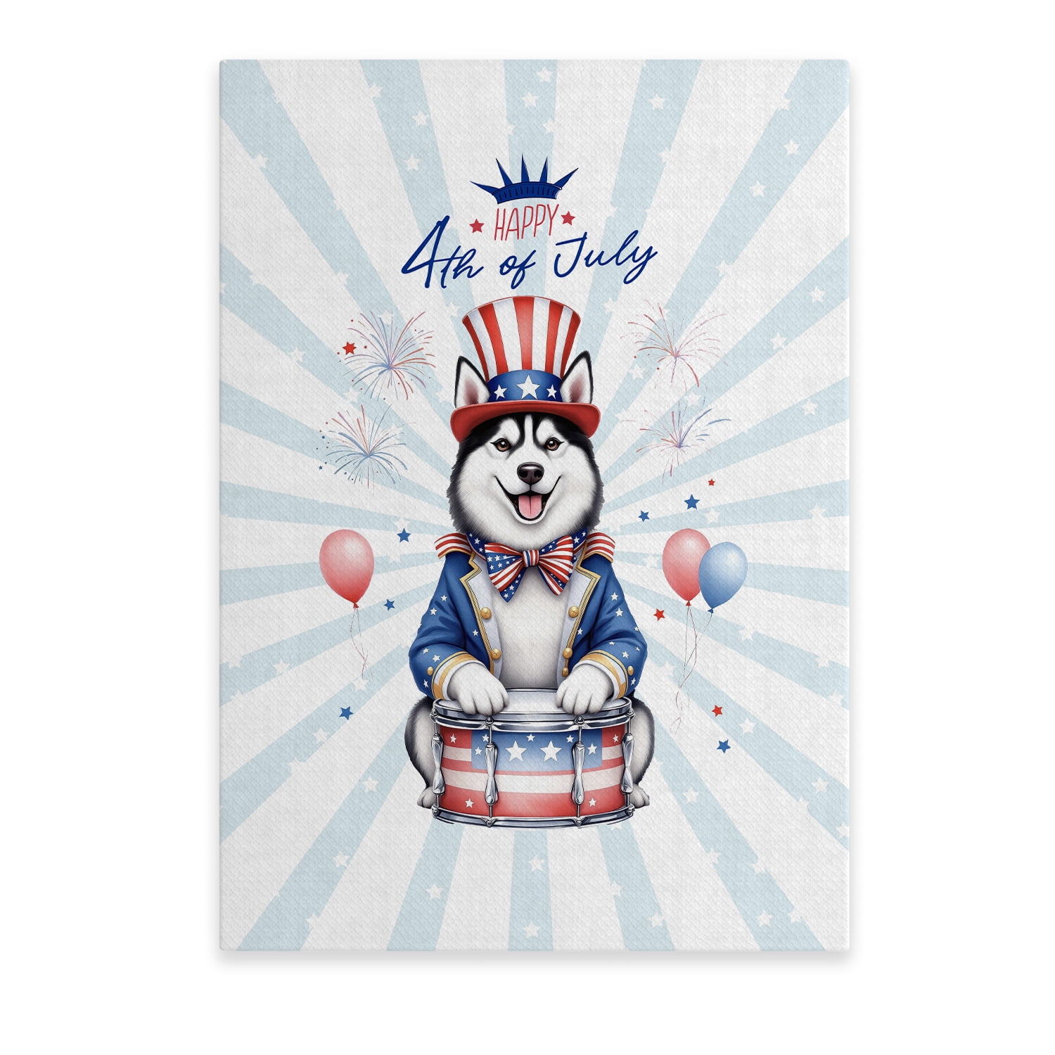 Happy 4th of July Patriotic Siberian Husky Marching Band Uniform ...