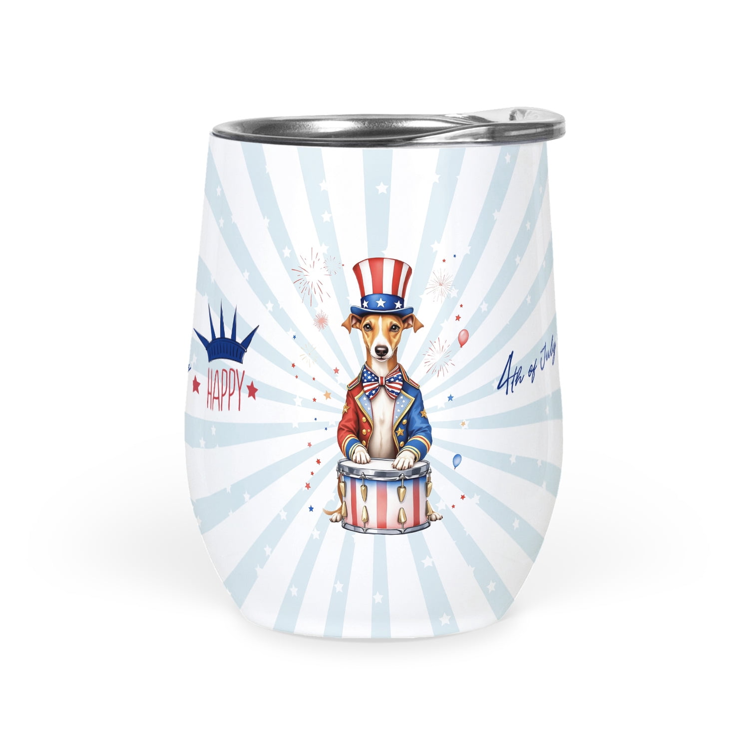Happy 4th of July Patriotic Whippet Marching Band Uniform Balloons ...