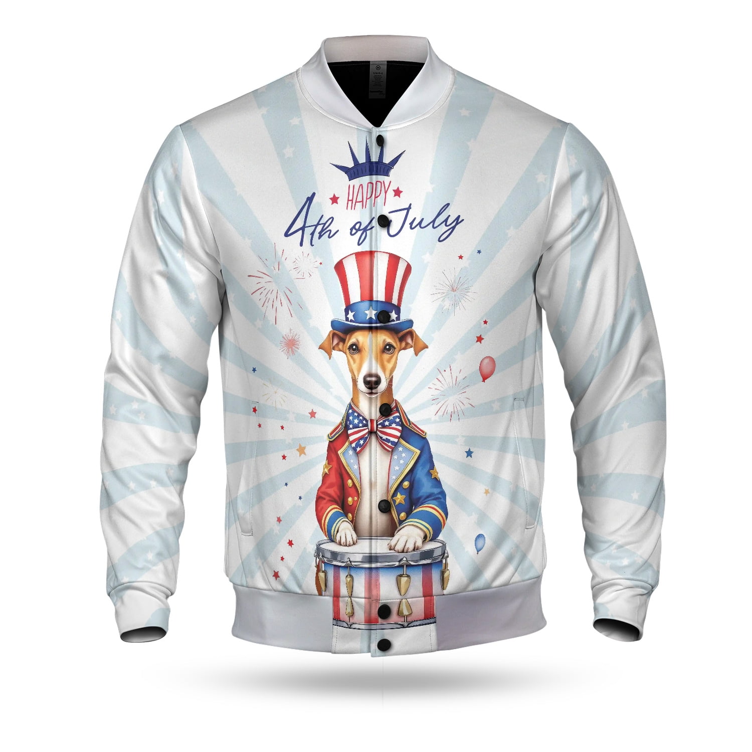 Happy 4th of July Patriotic Whippet Marching Band Uniform Balloons ...