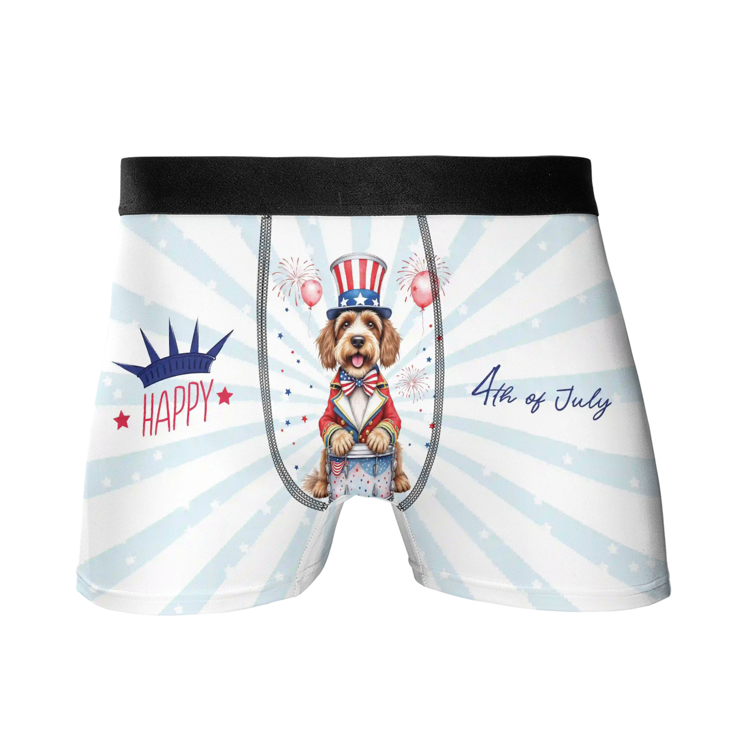 Happy 4th of July Patriotic Wirehaired Pointing Griffon Marching Band ...