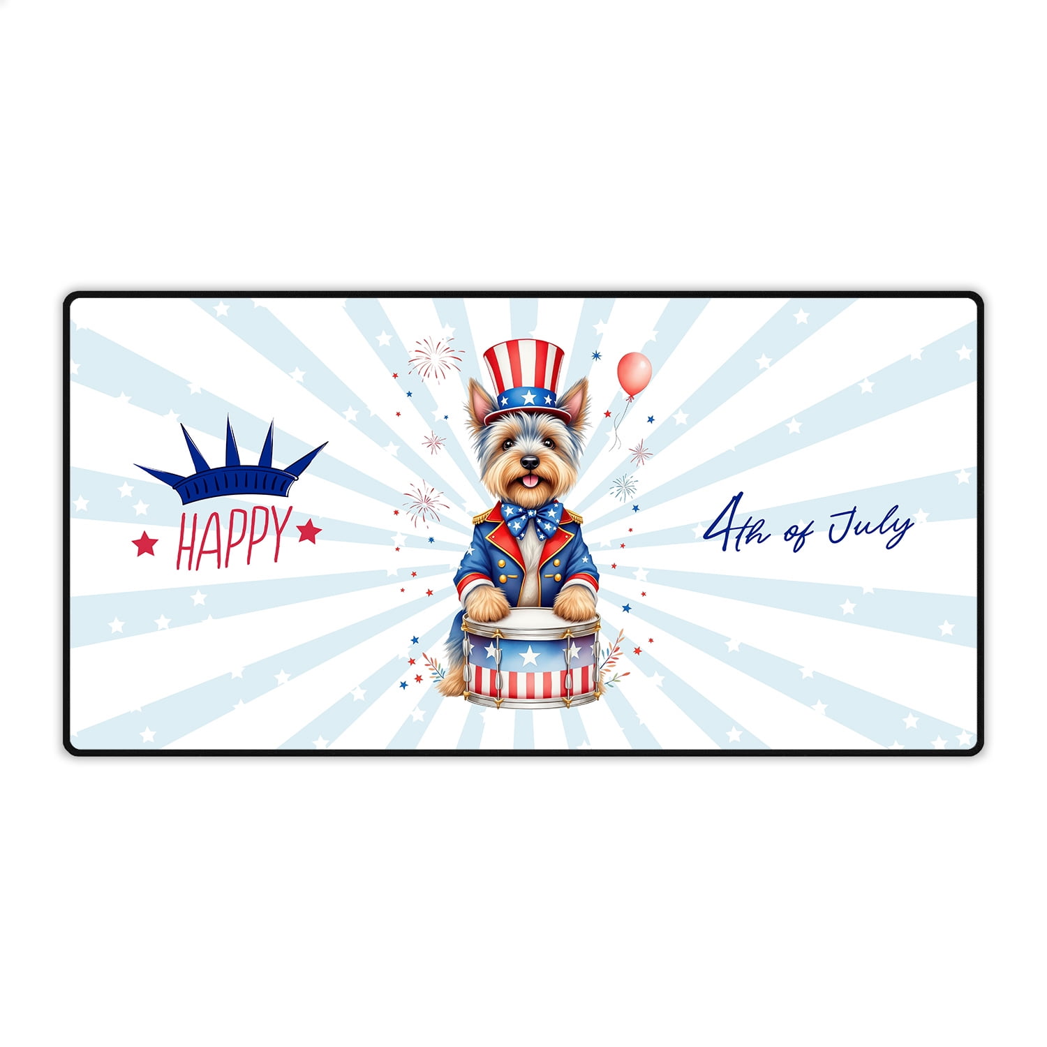 Happy 4th of July Patriotic Yorkshire Terrier Marching Band Uniform ...