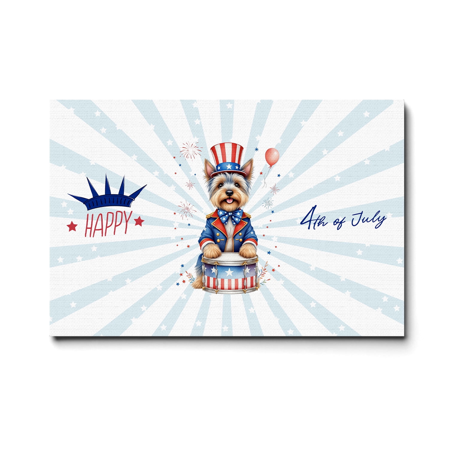 Happy 4th of July Patriotic Yorkshire Terrier Marching Band Uniform ...