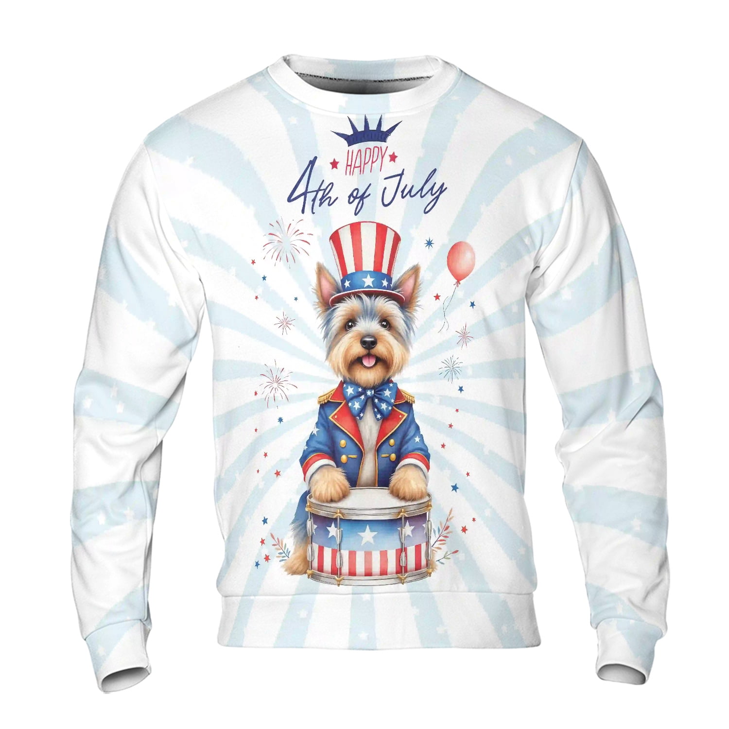 Happy 4th of July Patriotic Yorkshire Terrier Marching Band Uniform ...