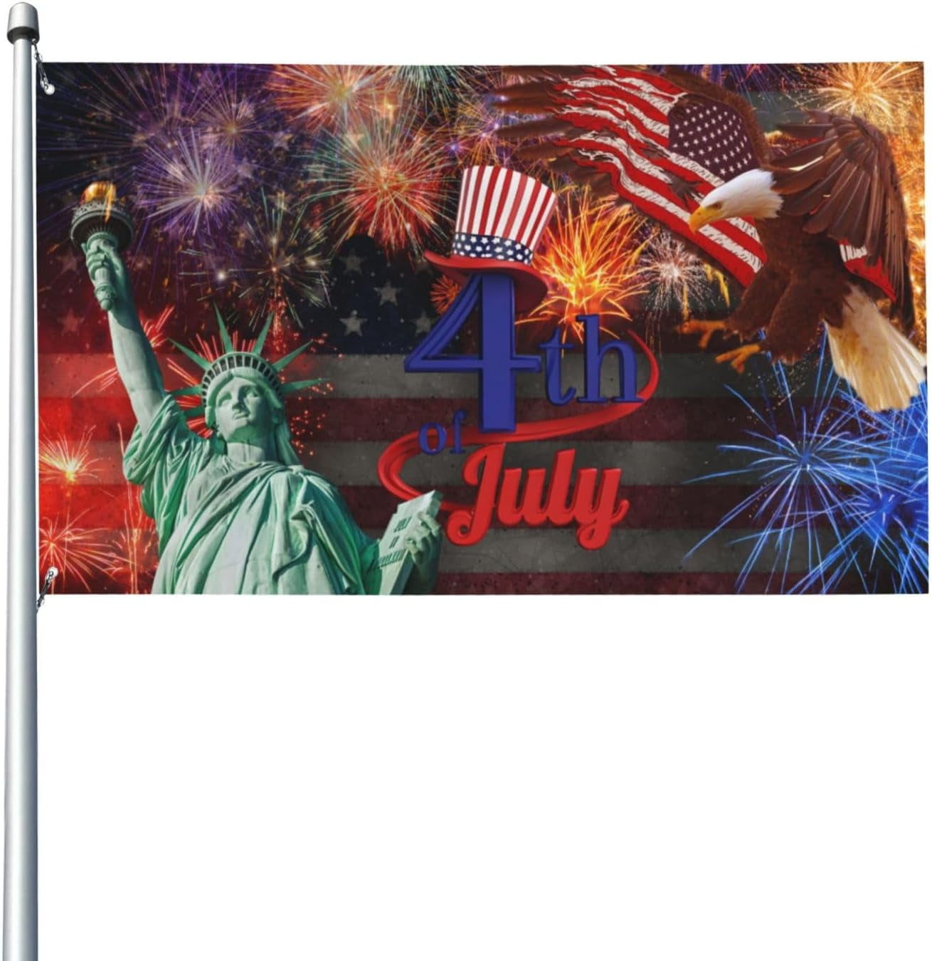 Happy 4th Of July Flags For Outdoors Decoration - Walmart.com