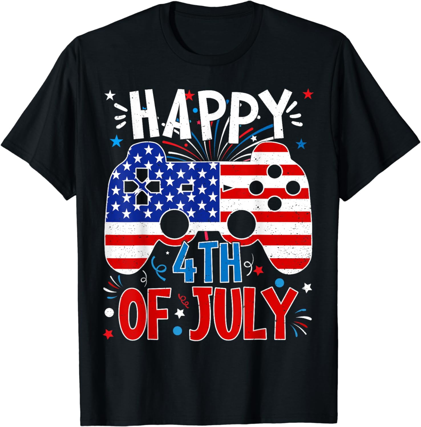 Happy 4th Of July Gaming Patriotic American Flag kids boys T-Shirt ...