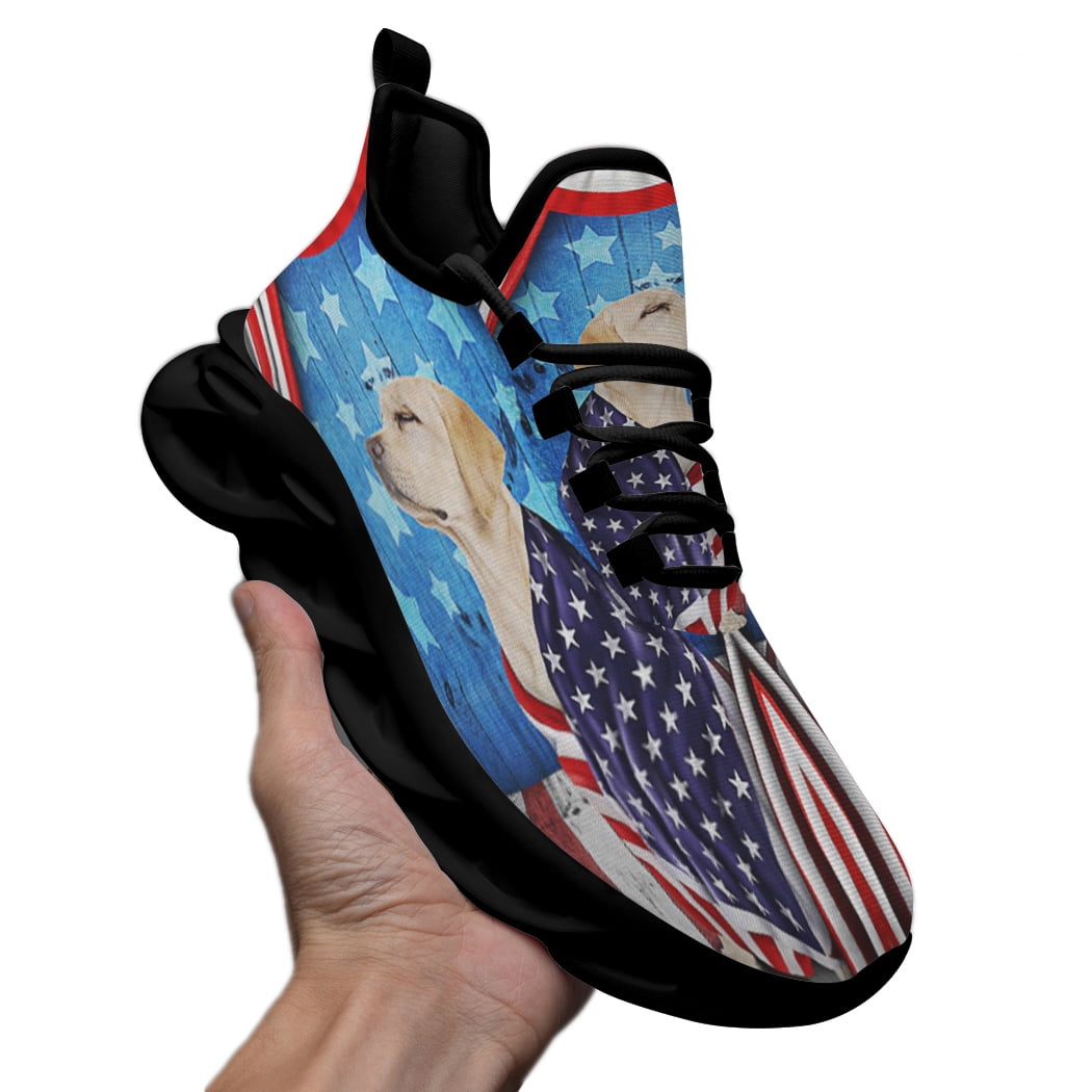 Happy 4th Of July Patriotic Dog Yellow Labrador Retriever American flag ...