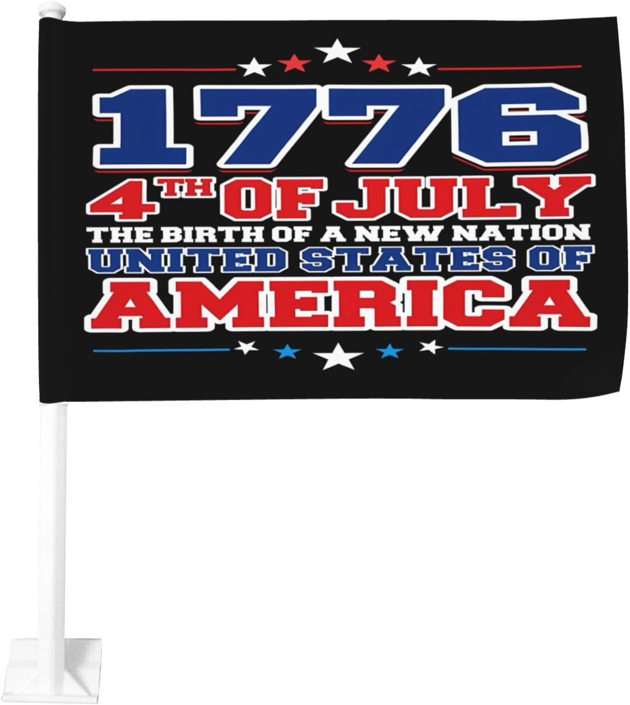 Happy 4th of July 1776 Car Flag 12x18 Independence Day Patriotic Flags ...
