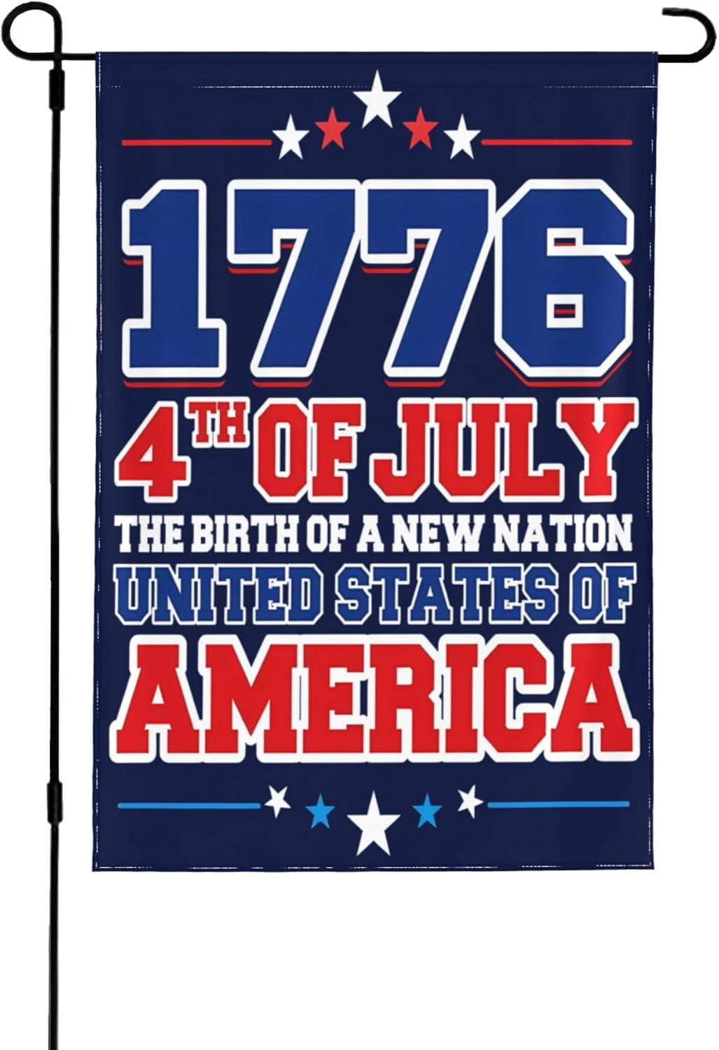 Happy 4th of July 1776 Flag Independence Day Patriotic Garden Flags 28 ...