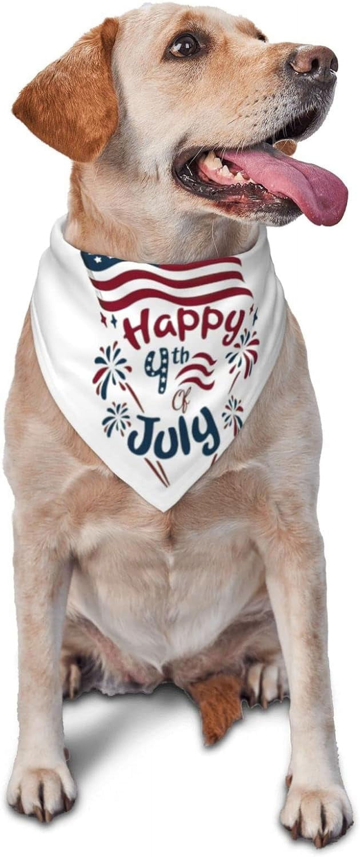 Happy 4th of July Independence Day Dog Bandana Triangle Bibs Scarf ...