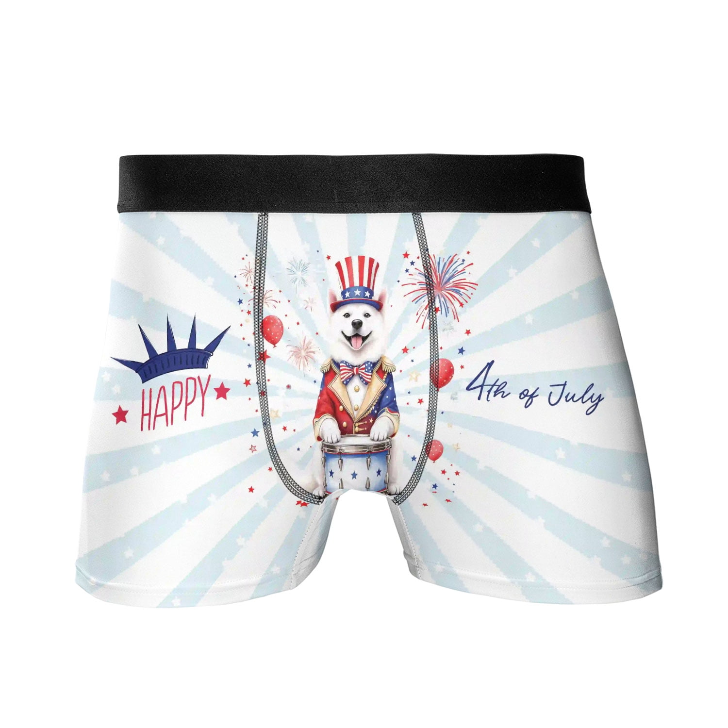 Happy 4th of July Patriotic Akita Marching Band Uniform Balloons ...