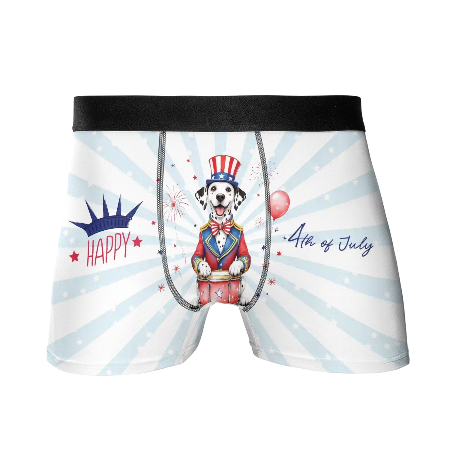 Happy 4th of July Patriotic Dalmatian Marching Band Uniform Balloons ...