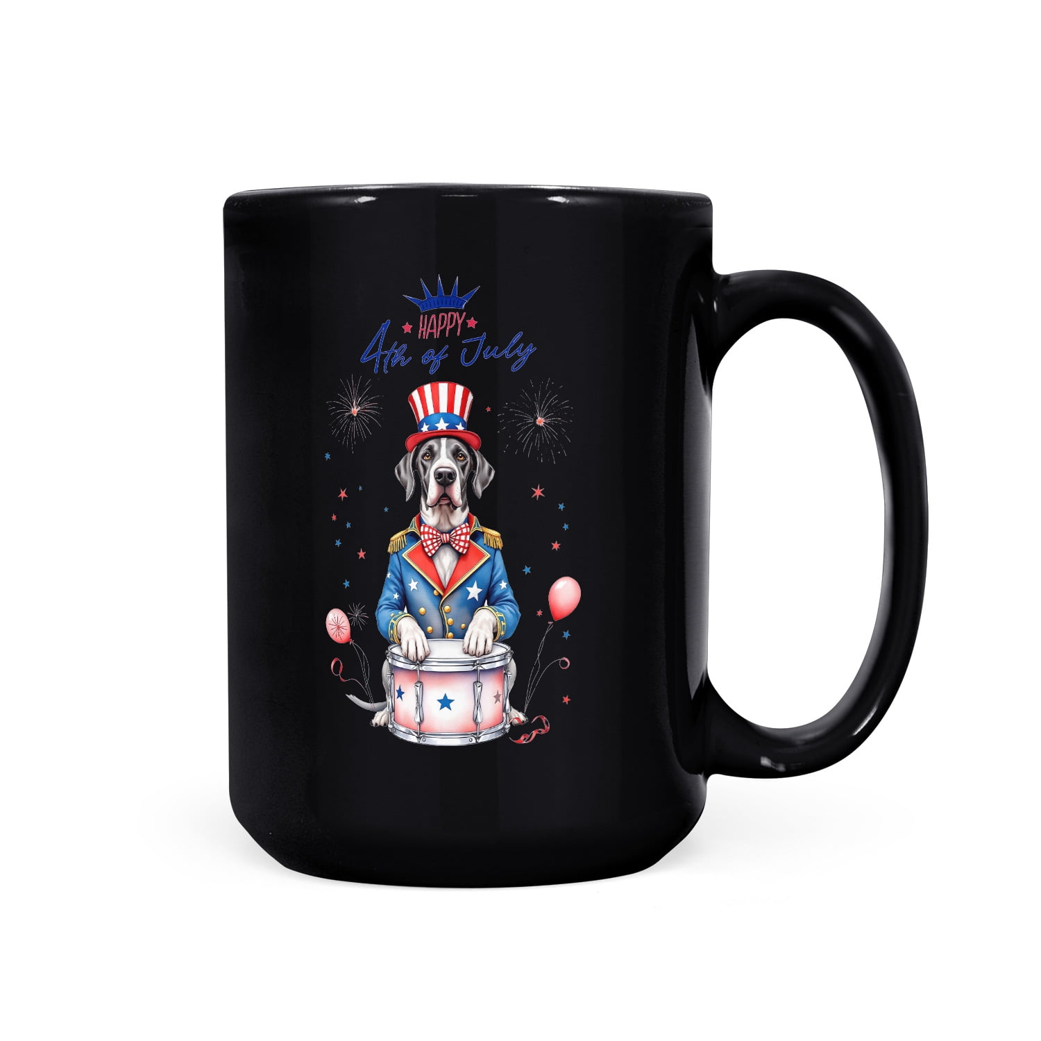 Happy 4th of July Patriotic Great Dane Marching Band Uniform Balloons ...