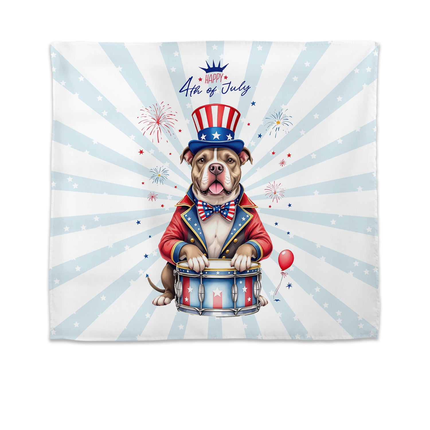 Happy 4th of July Patriotic Pitbull Marching Band Uniform Balloons ...