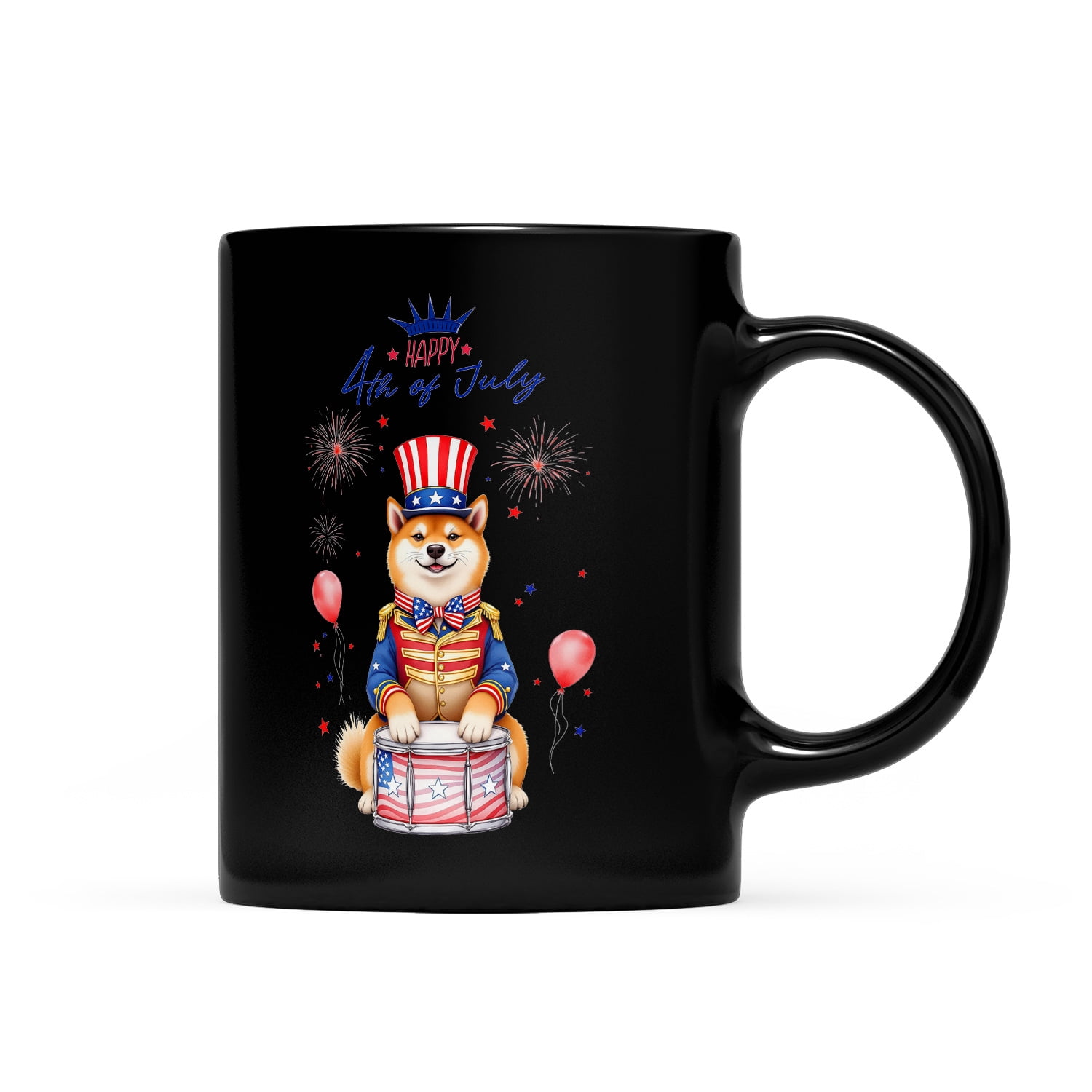Happy 4th of July Patriotic Shiba Inu Marching Band Uniform Balloons ...