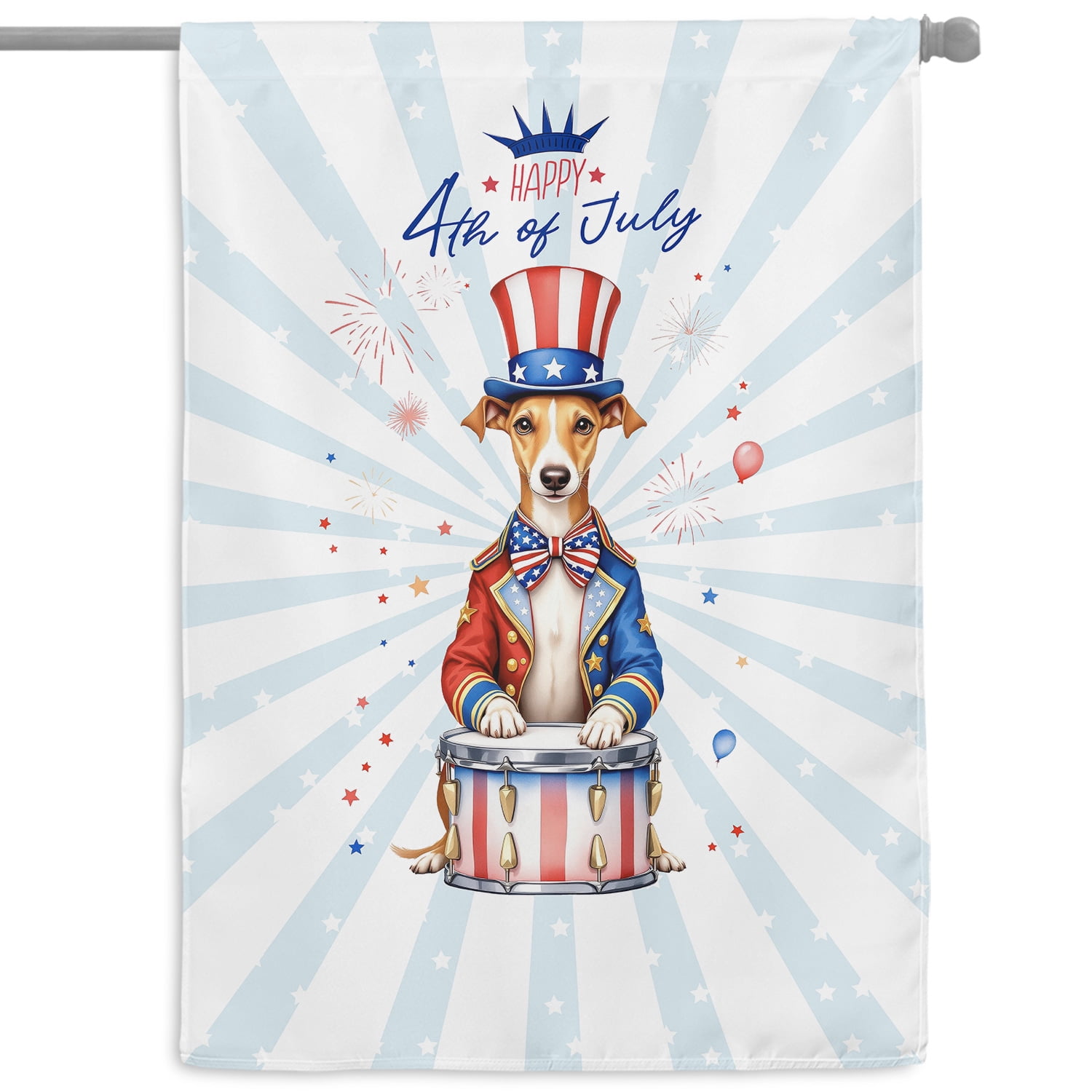Happy 4th of July Patriotic Whippet Marching Band Uniform Balloons ...