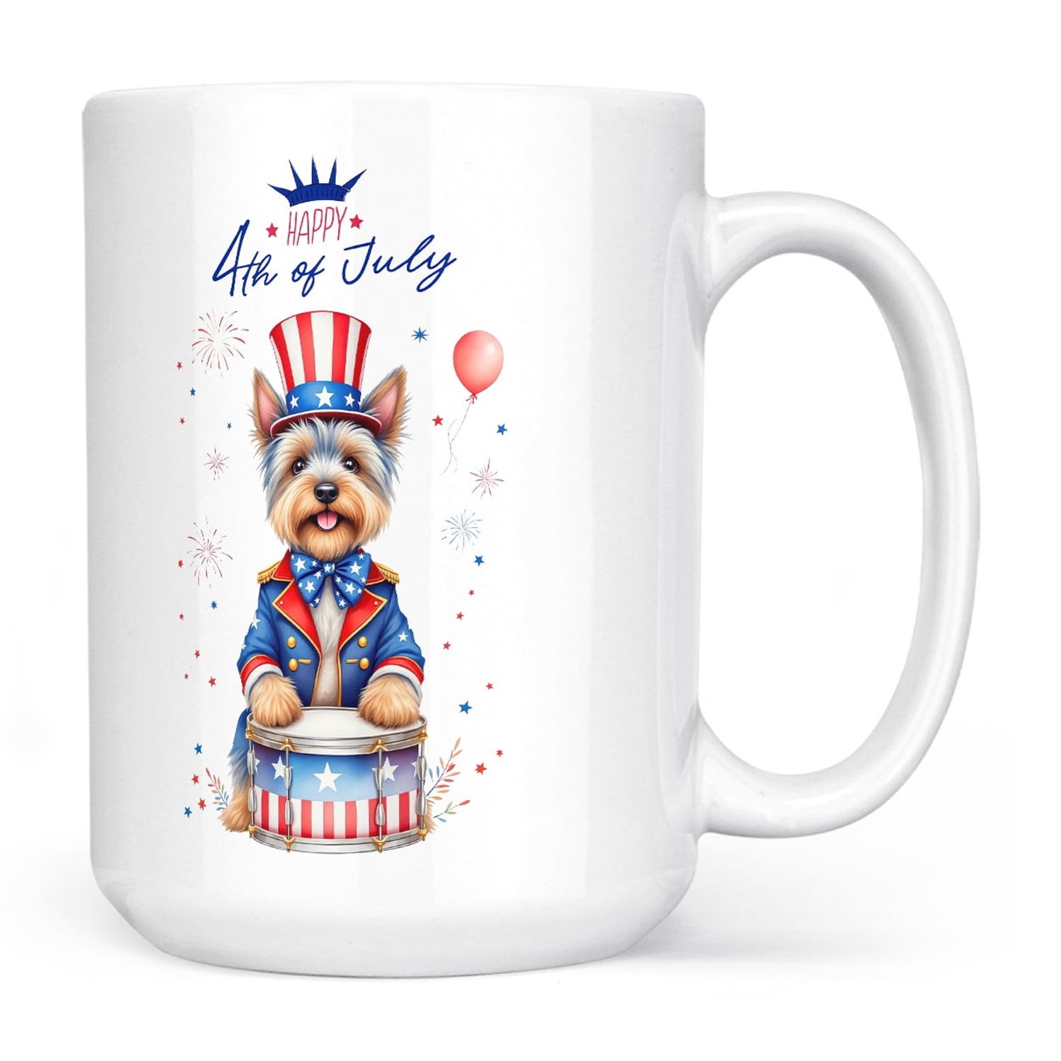 Happy 4th of July Patriotic Yorkshire Terrier Marching Band Uniform ...
