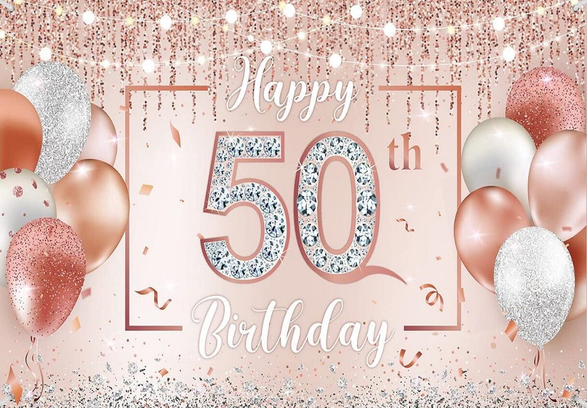 Happy 50th Birthday Background Photo Adult Photography Backdrops Party ...