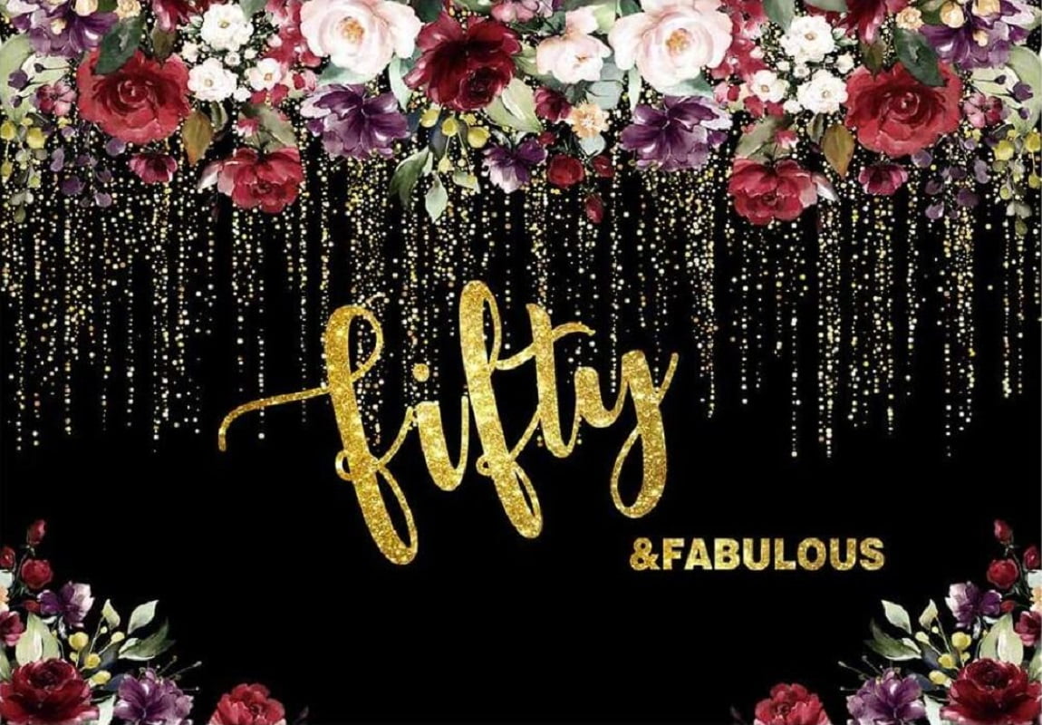 Happy 50th Birthday Background Photo Adult Photography Backdrops Party ...