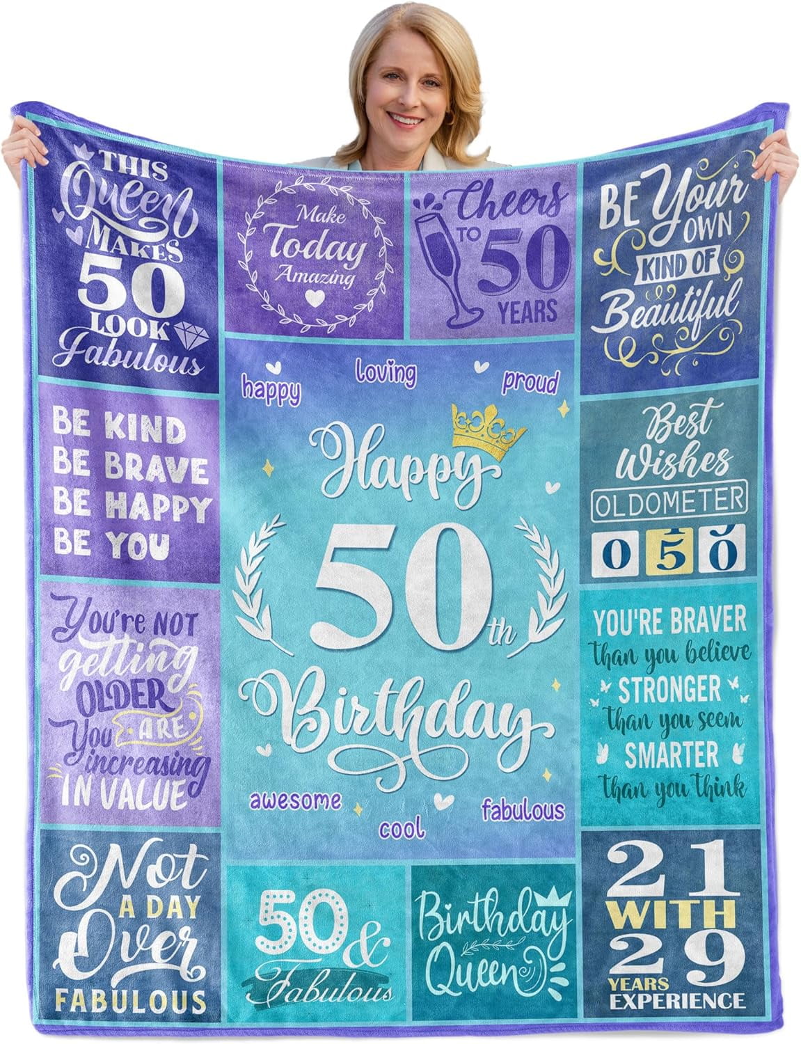 Happy 50th Birthday Gifts for Women, 50 Year Old Birthday Gifts for ...