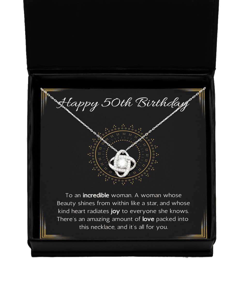 Happy 50th Birthday Jewelry Gift for Woman Turning 50 Necklace With ...