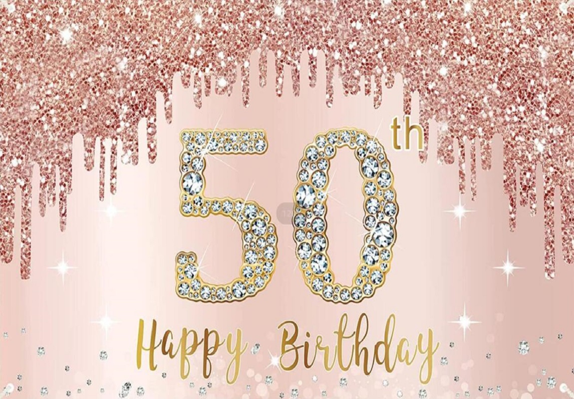 Happy 50th Birthday ration Background Balloon Photography Backdrops ...