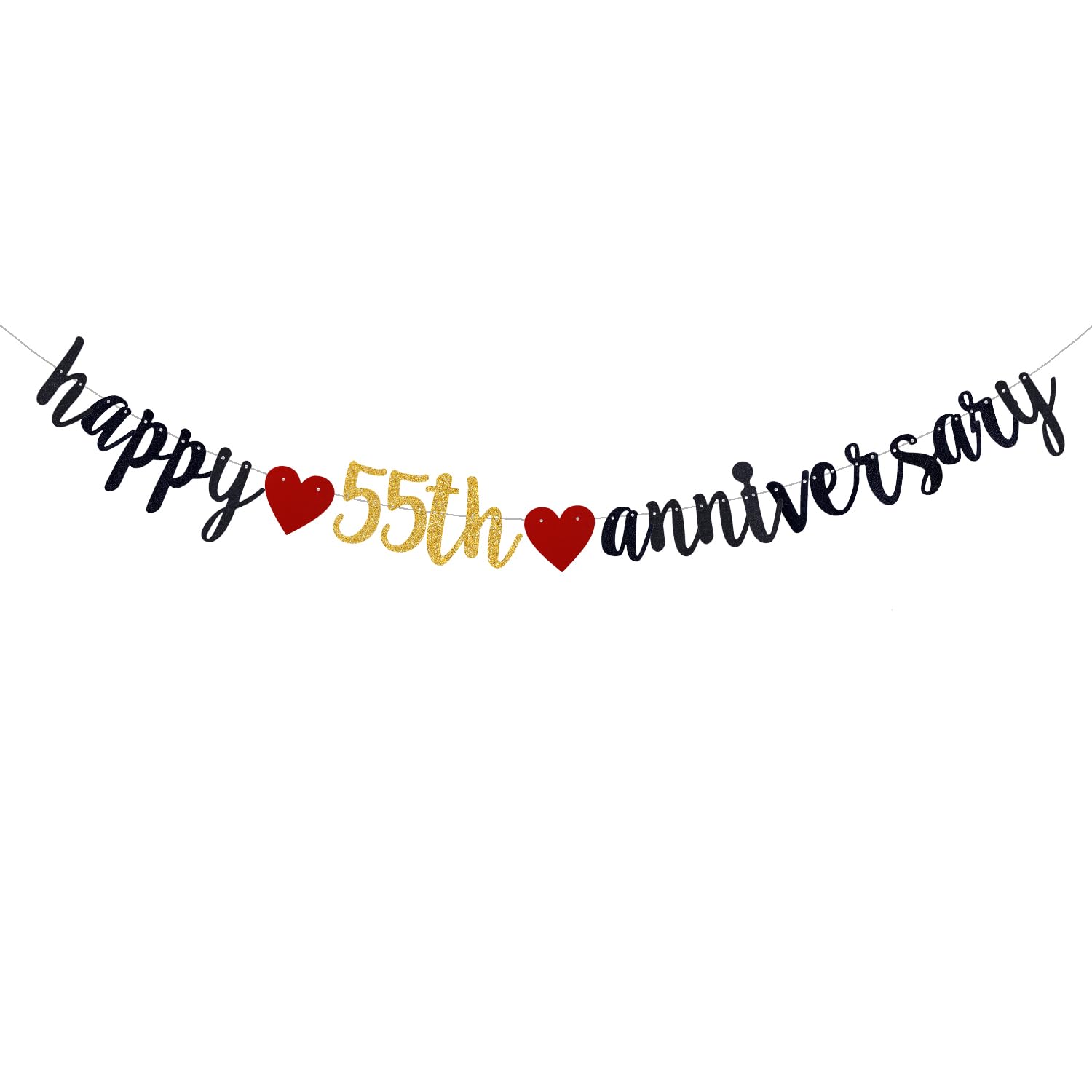 Happy 55th Anniversary Banner,55th DHF10 Wedding Anniversary Party ...