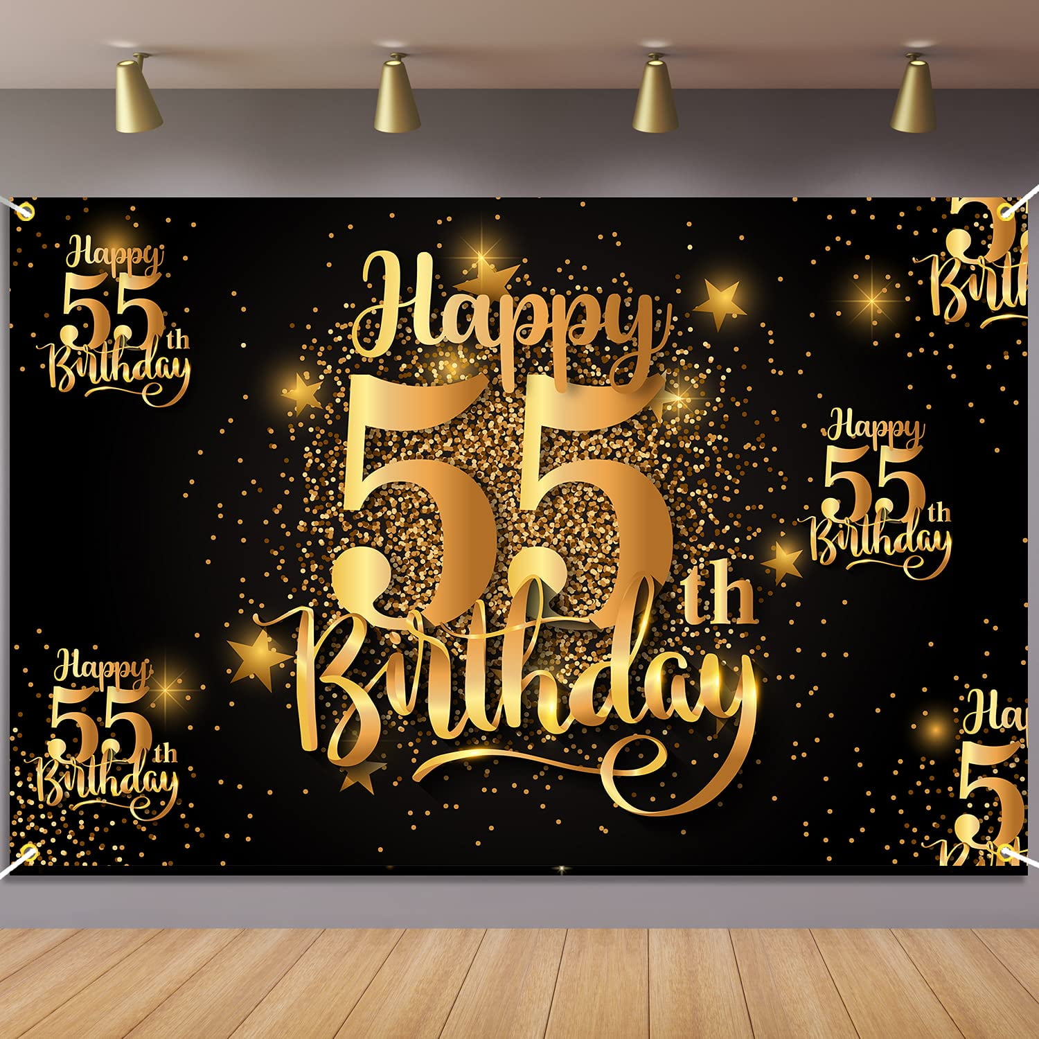 Happy 55th Birthday Backdrop SSF20 Banner Step and Repeat 55 Years Old Background Decorations ...