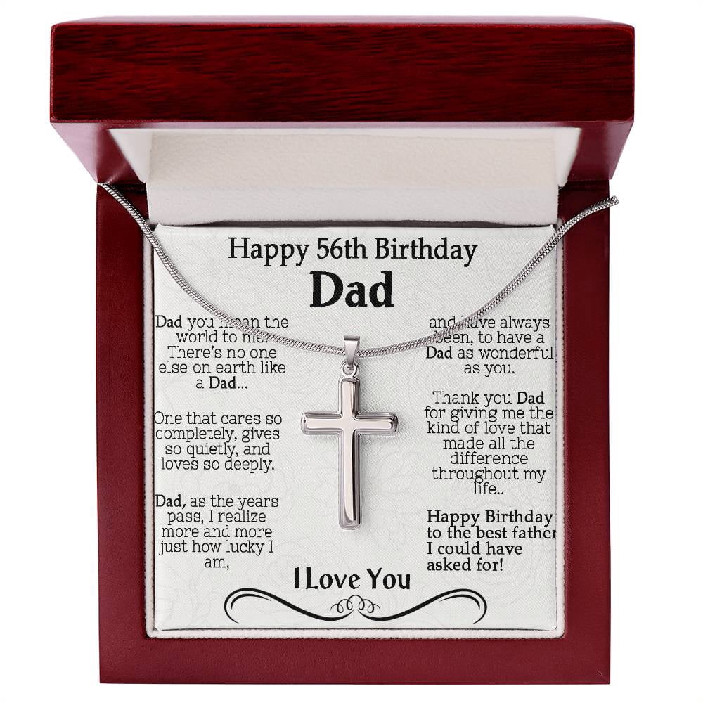 Happy 56th Birthday Necklace Gift for Dad, 56th Birthday Gifts for Men ...