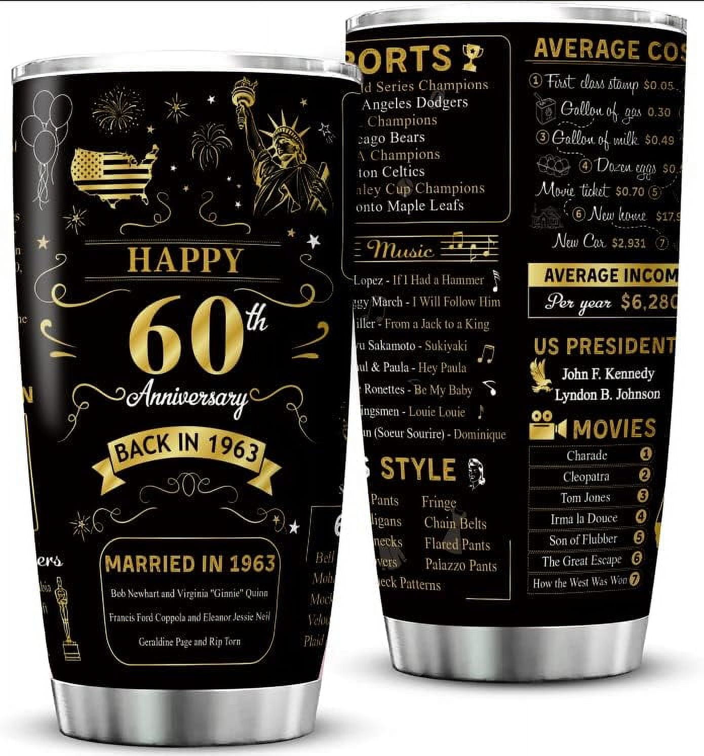Happy 60th Anniversary Wedding Gifts for Men Women 60th Anniversary ...