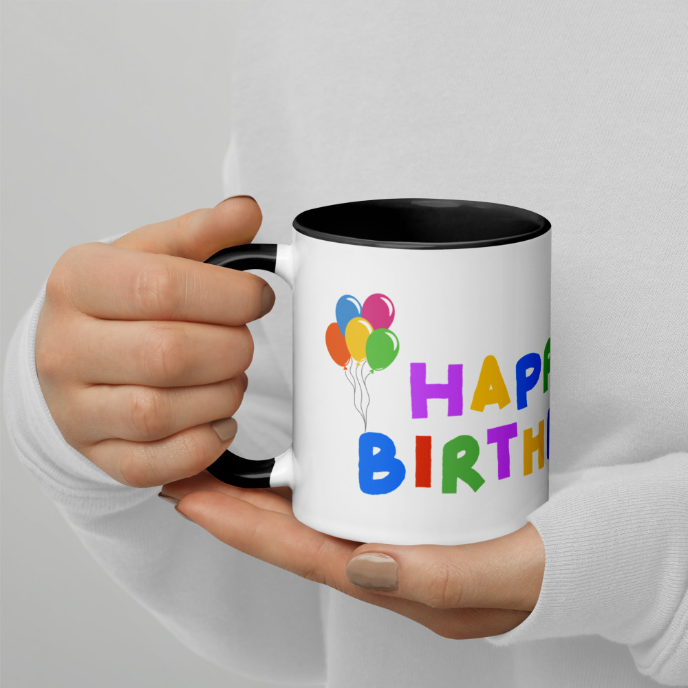 Happy 60th Birthday. Coffee Mug with Color Inside. Congratulations ...