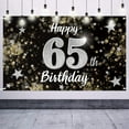 Happy 65th Birthday Decorations,65th Black & Silver Dream Star Large ...