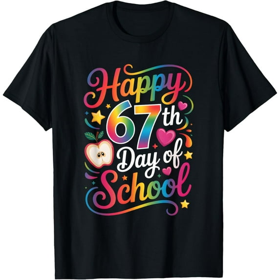 Happy 67 Days of School Six Seven Meme 100th Day of School Adult T ...