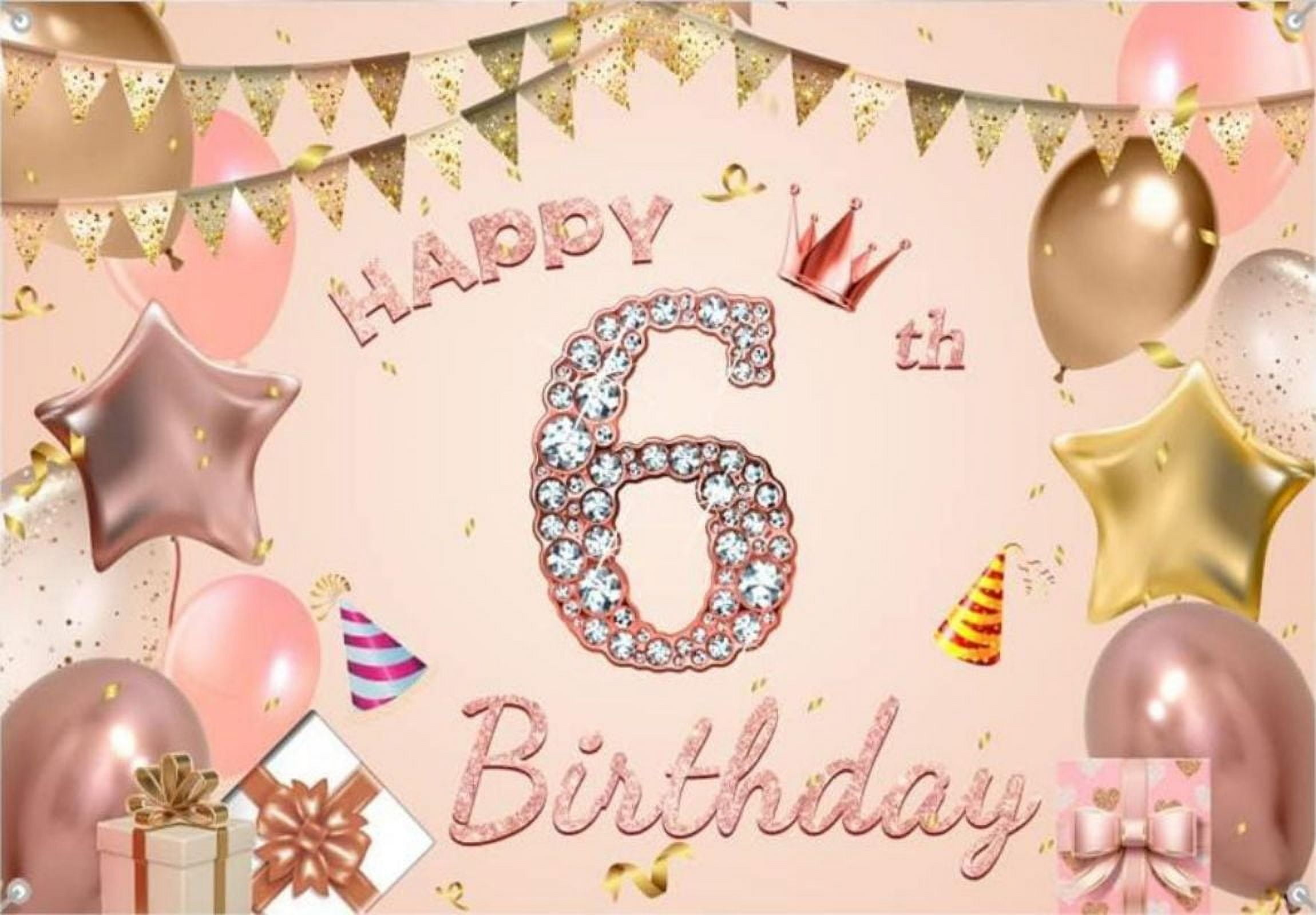 Happy 6th Birthday Background Backdrop for Photography Party Photo Boy ...