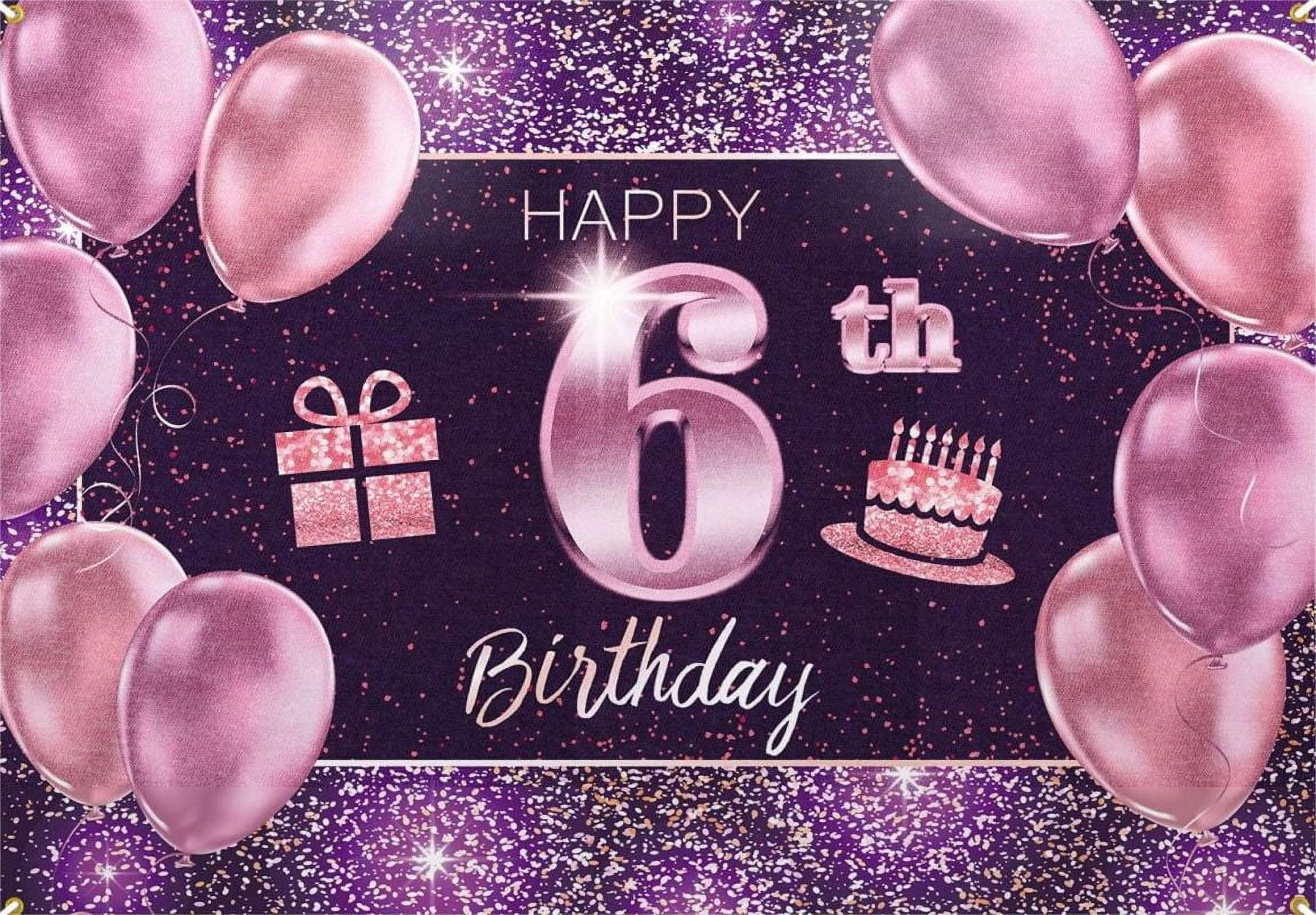 Happy 6th Birthday Background Backdrop for Photography Party Photo Boy ...