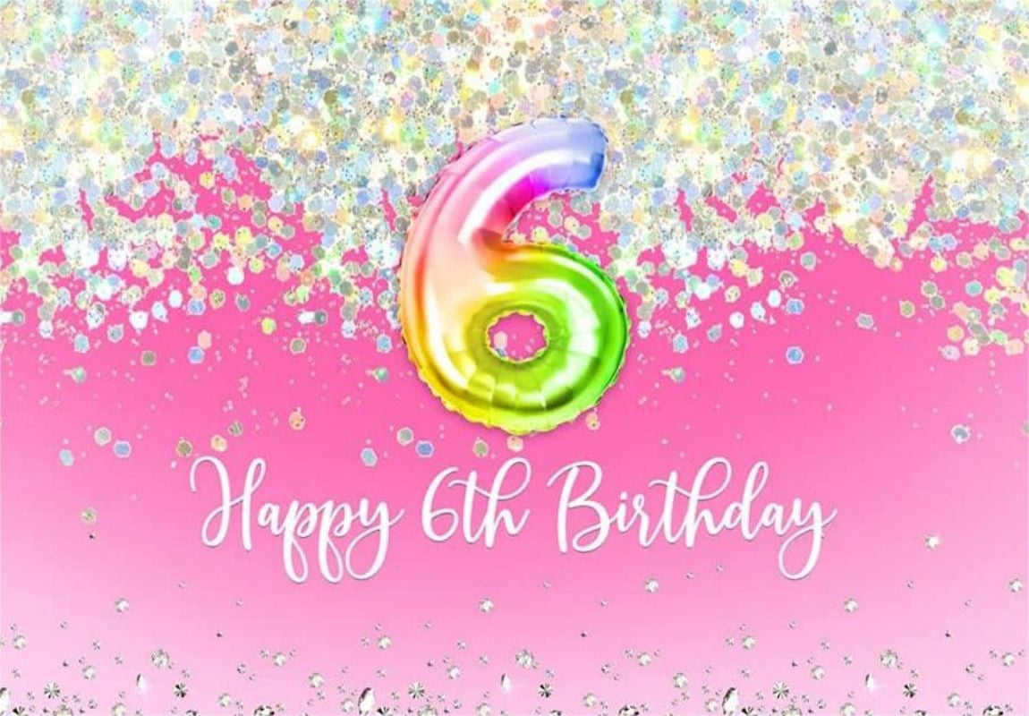 Happy 6th Birthday Schoolring ration Children Sweet Background ...