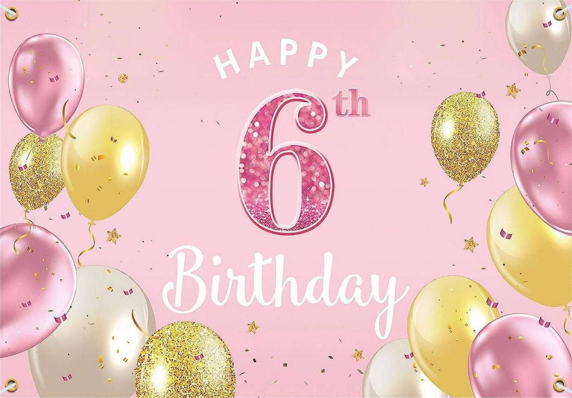 Happy 6th Birthday Schoolring ration Children Sweet Background ...