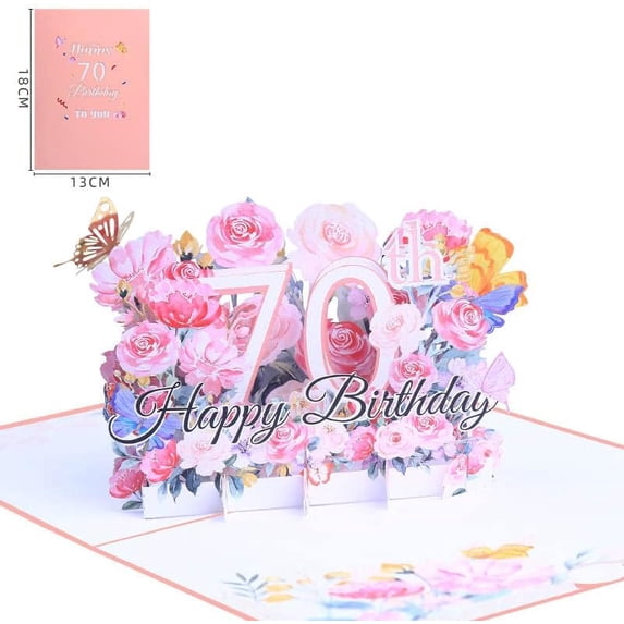 Happy 70th Birthday Card, 70th Birthday Cards for Women, 70th Birthday ...
