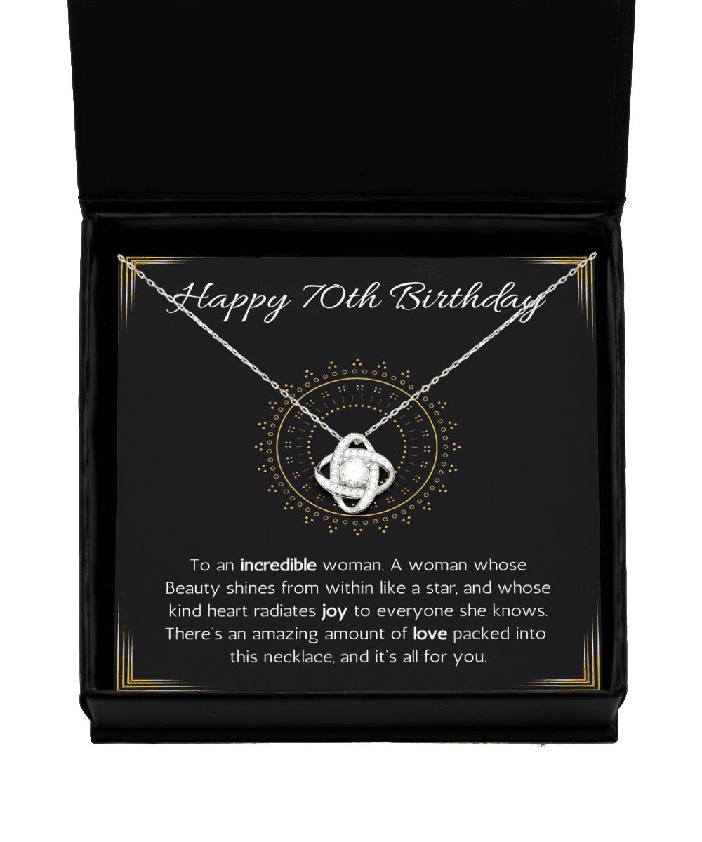 Happy 70th Birthday Jewelry Gift for Woman Turning 70 Necklace With ...