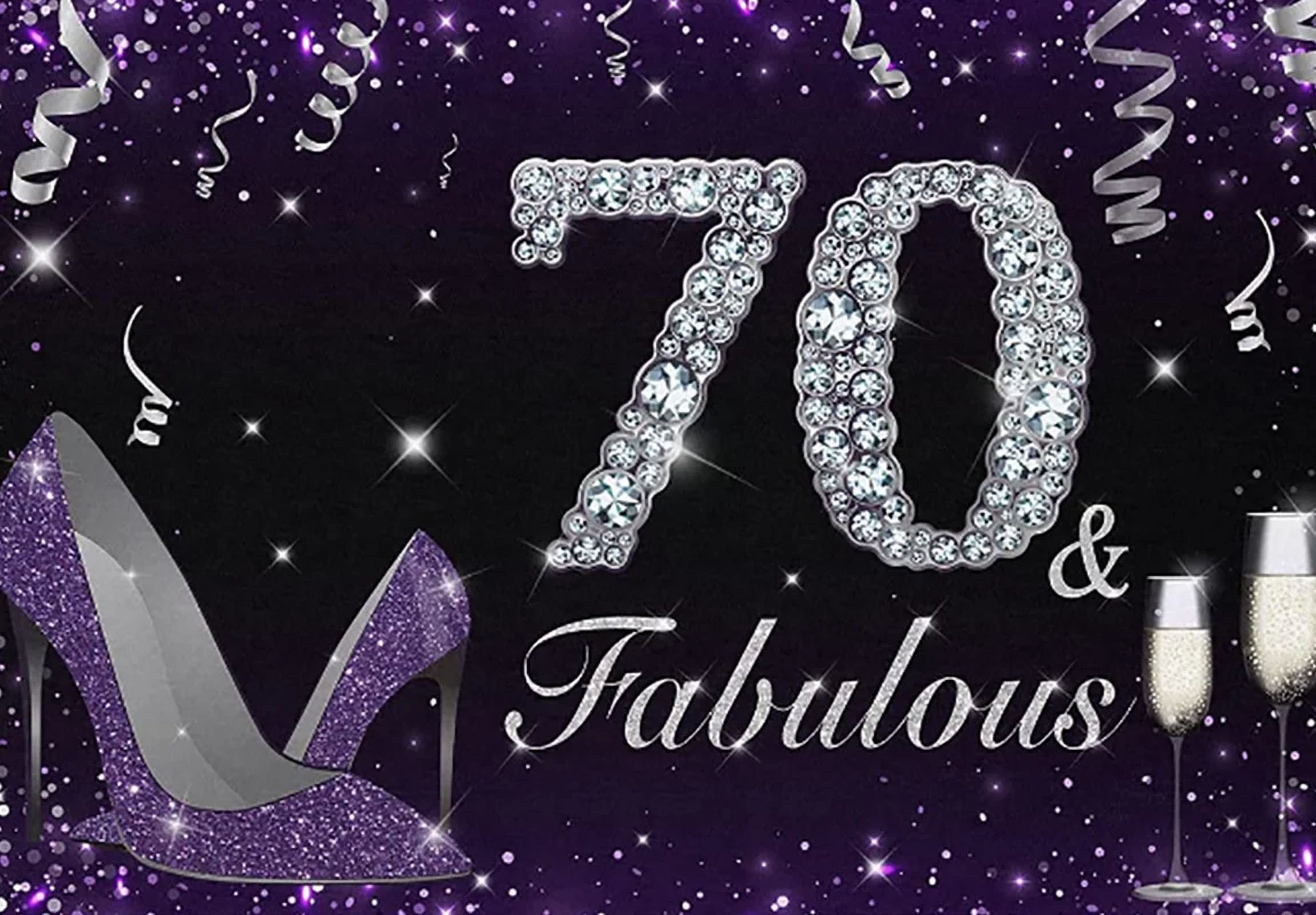 Happy 70th Birthday Party Backdrop Golden Dots Photography Background ...