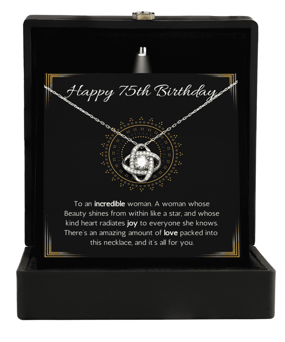 Happy 75th Birthday Jewelry Gift for Woman Turning 75 Necklace With ...