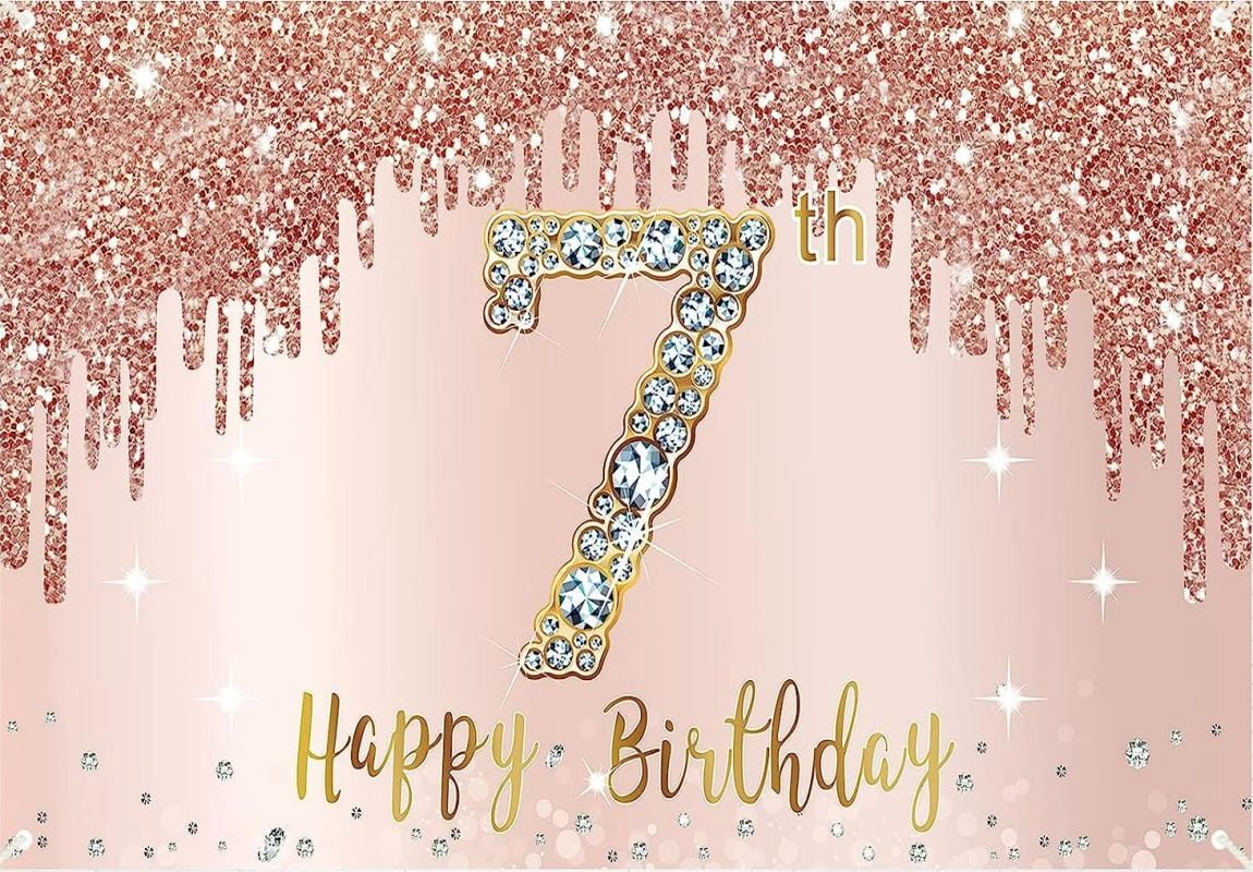 Happy 7th Birthday Background Game Machine Girl Green Screen Princess ...