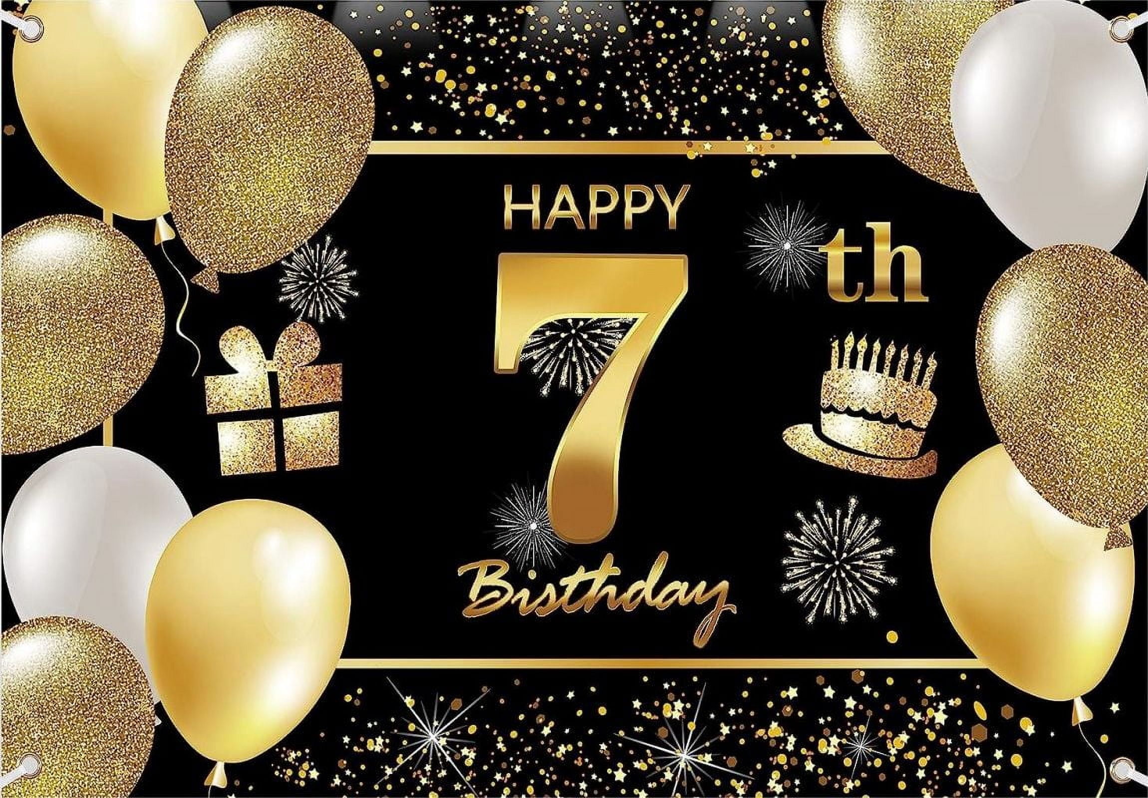 Happy 7th Birthday Background Game ration Balloon Photography Backdrops ...