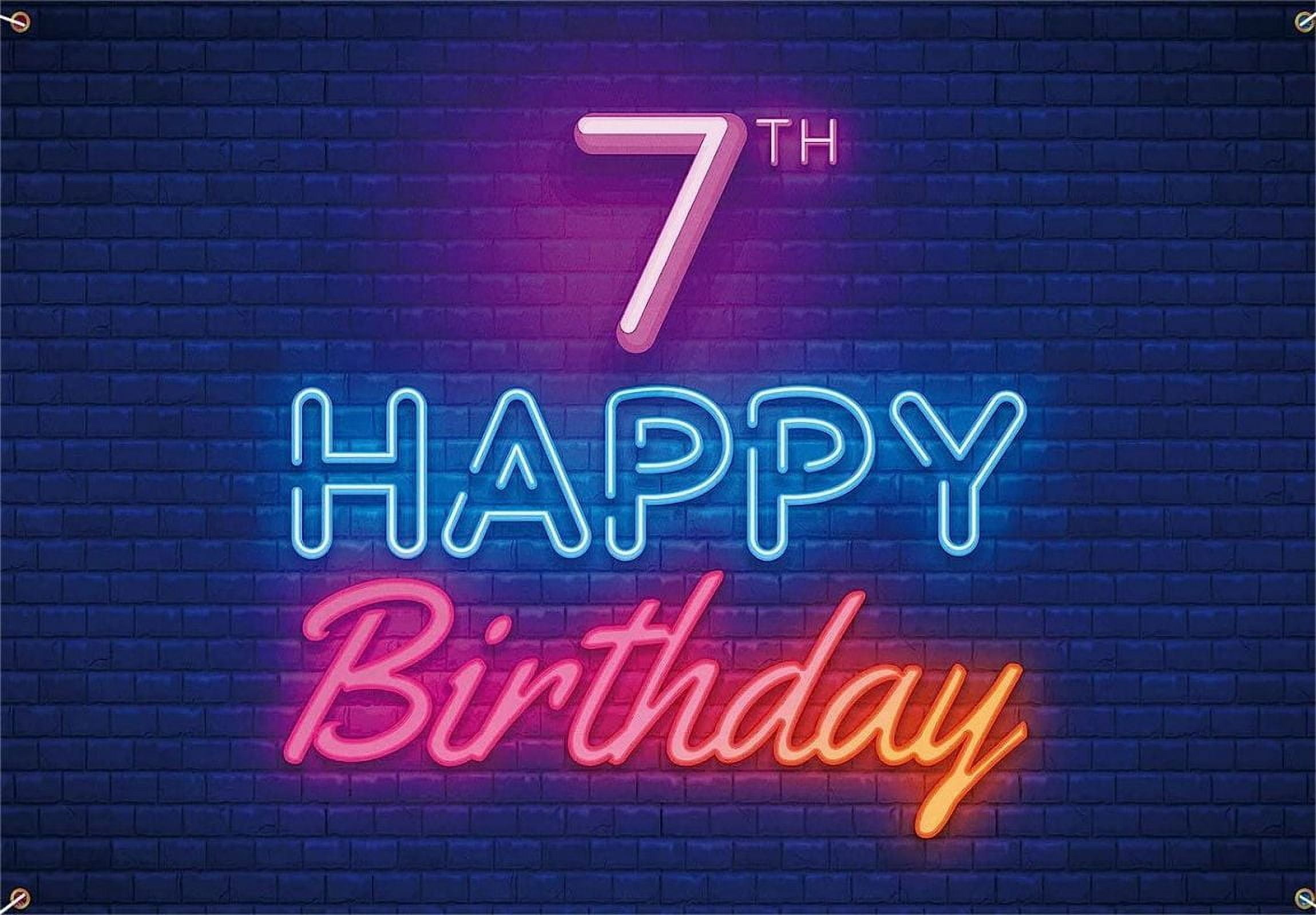 Happy 7th Birthday Background Game ration Balloon Photography Backdrops ...