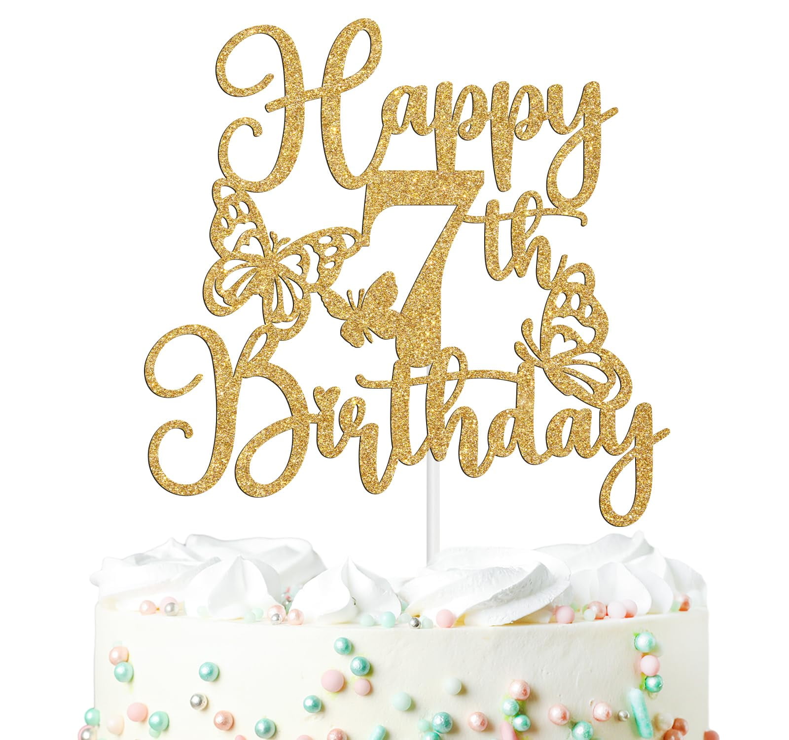 Happy 7th Birthday Cake Topper for RST1 Boy or Girl,Bruh I'm 7, Hello ...