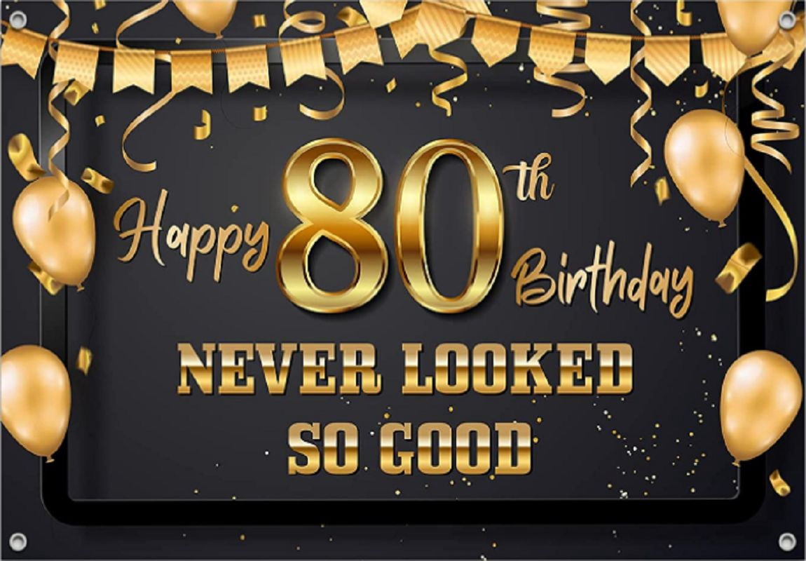 Happy 80th Birthday Background Photo Banner ration Thr Photography ...