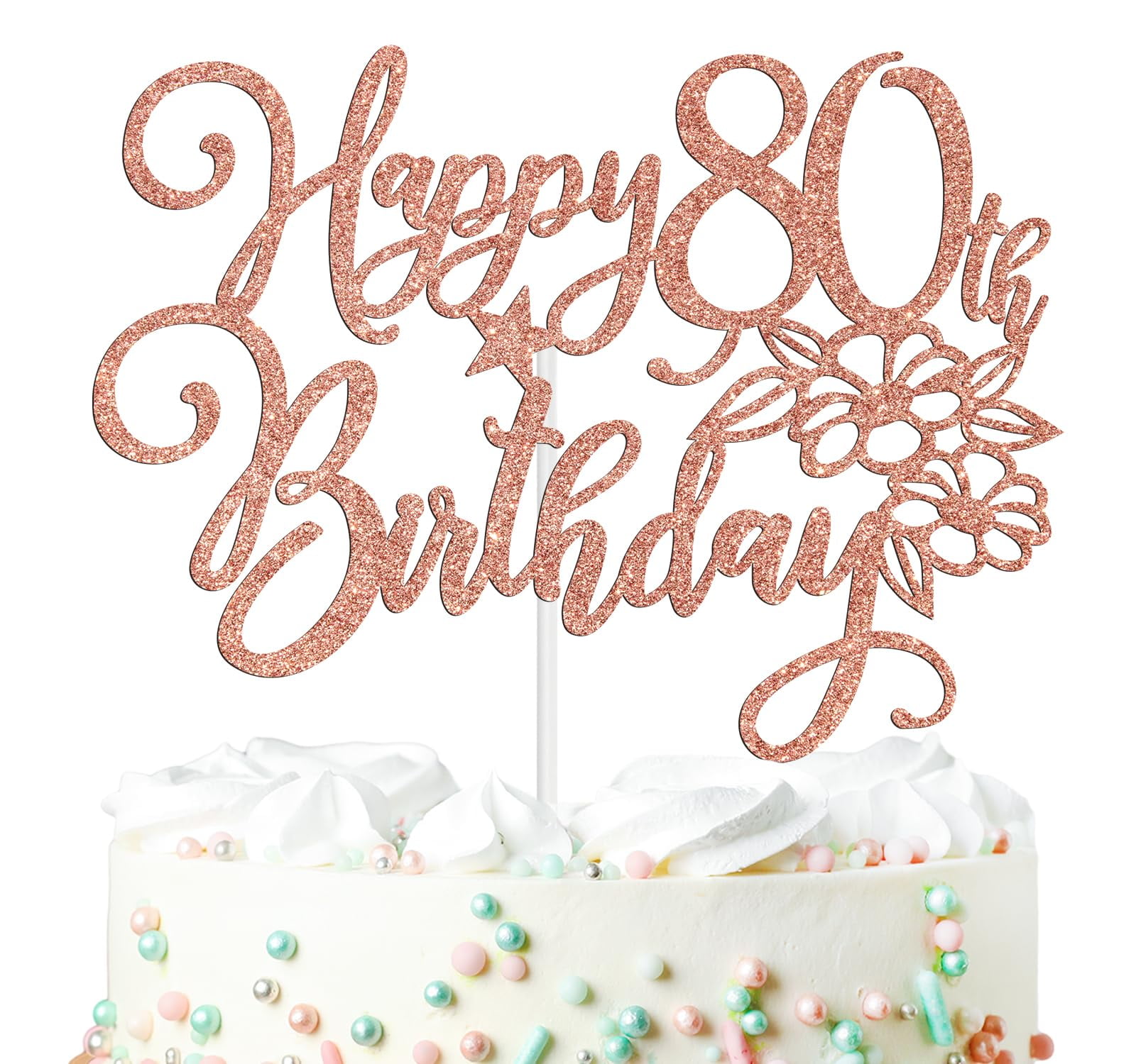 Happy 80th Birthday Cake Topper, 80 AIS1 & Fabulous, Legend Since 1945 ...