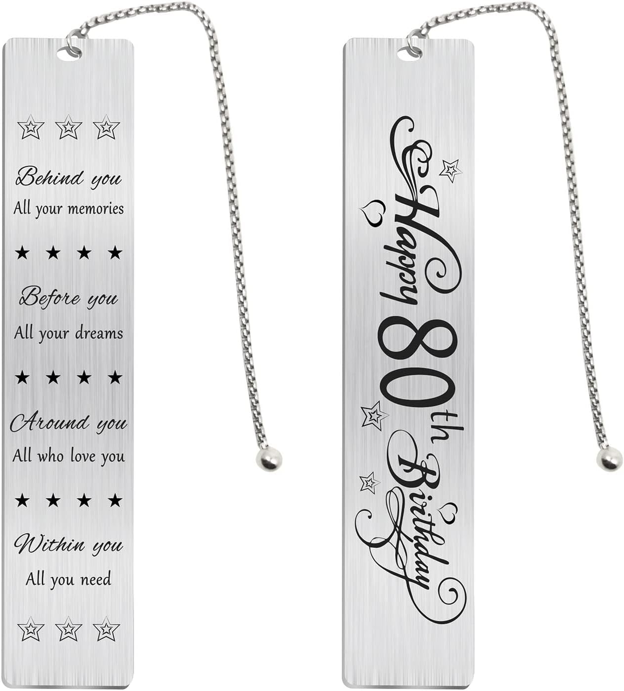 Happy 80th Birthday Gifts for Women Men, 80 Year Old Birthday Bookmark ...