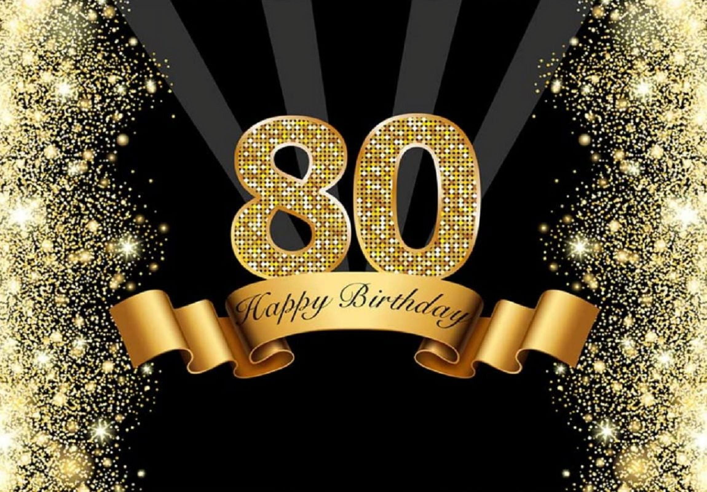 Happy 80th Birthday Photo Background Man Photography Backdrops Party ...