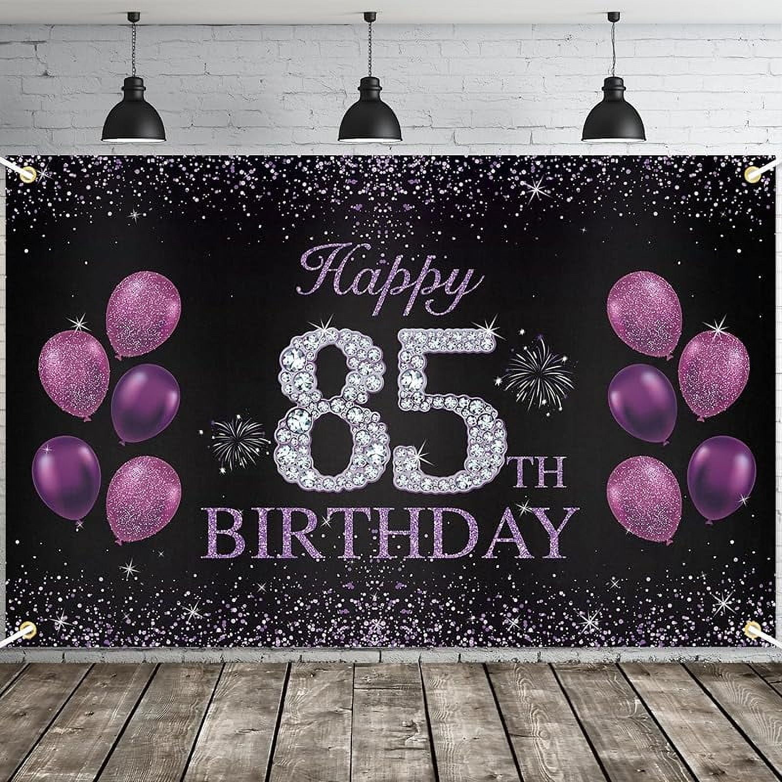 Happy 85th Birthday Banner, Happy Birthday Party Decorations, Birthday ...